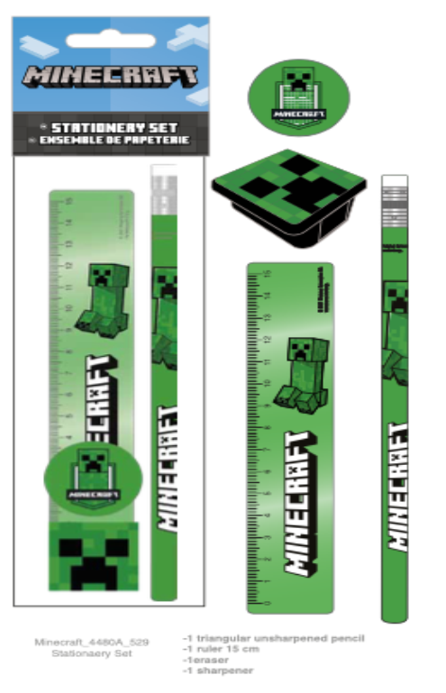 MINECRAFT - Koulutarvikesetti 4in1 - X-Store